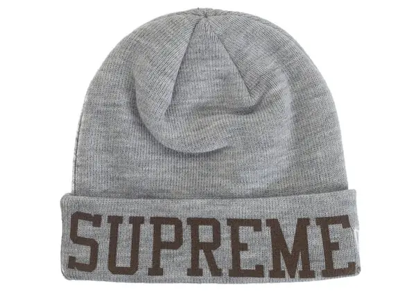 Supreme New Era Varsity Beanie - Heather Grey | Editorialist